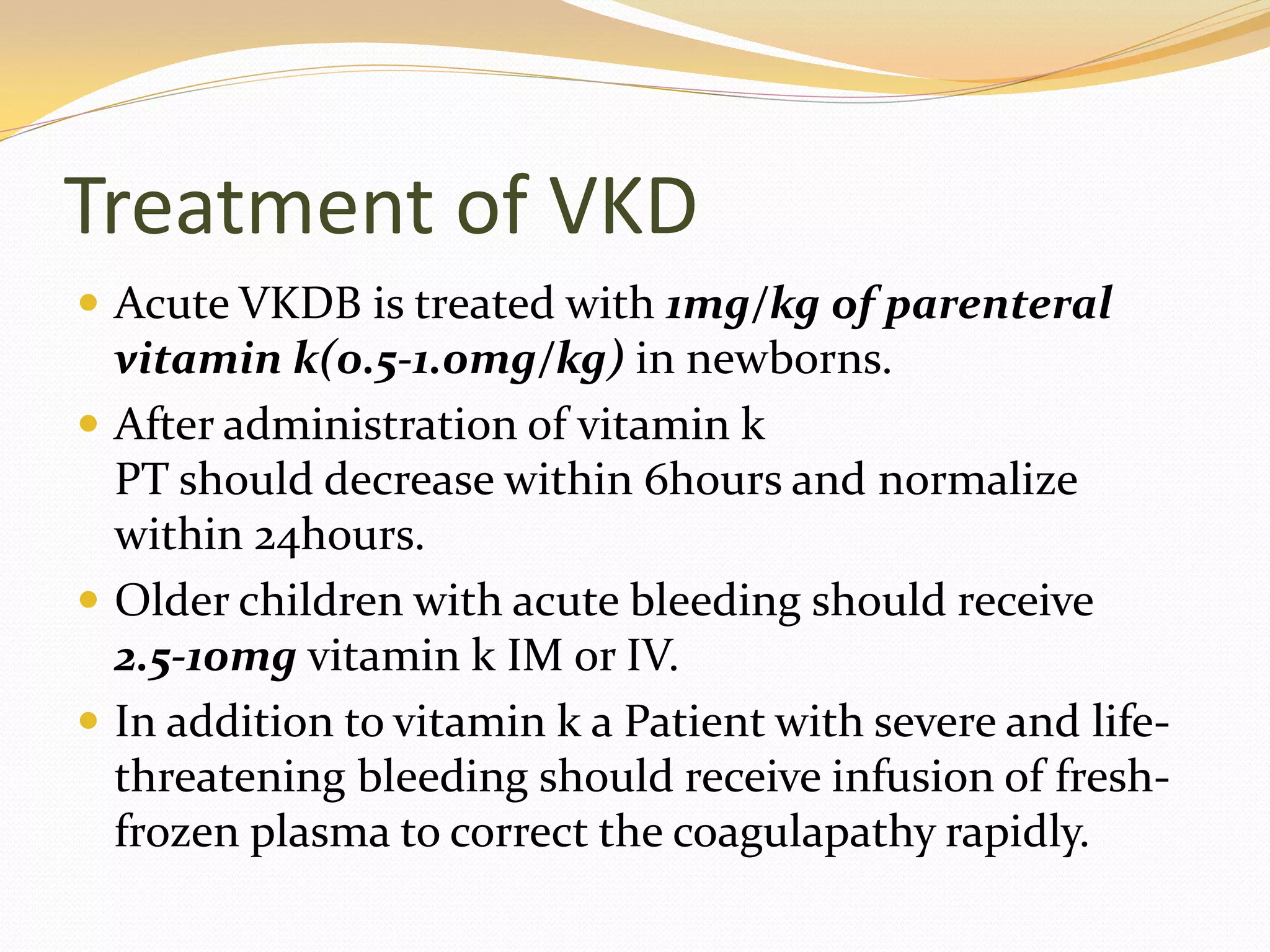 Vitamin k deficiency | PDF