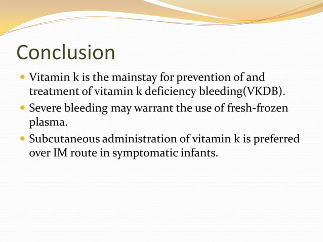 Vitamin k deficiency | PDF