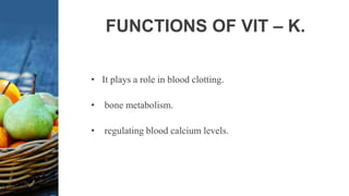 Vitamin k deficiency disease | PPTX