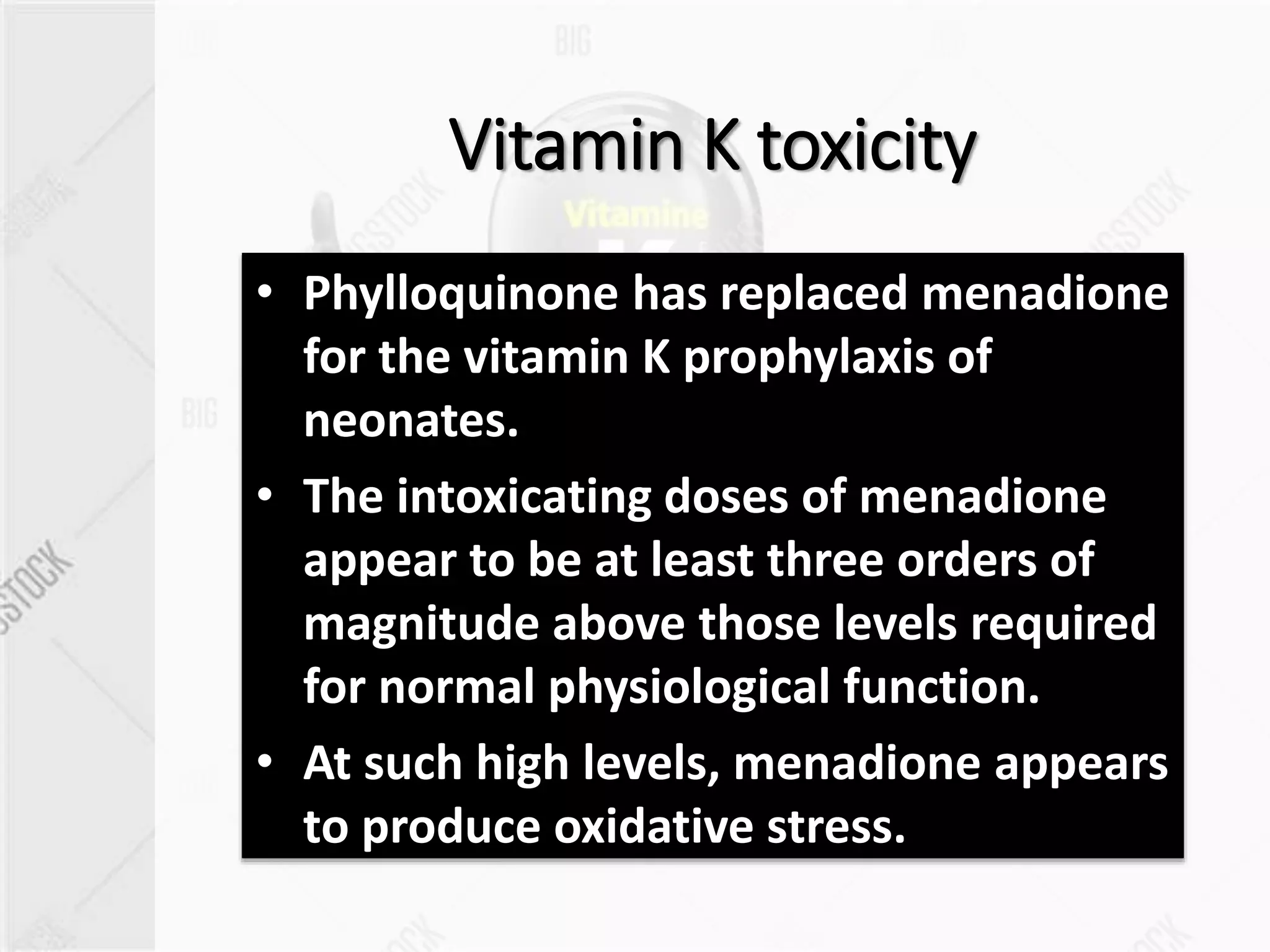 Vitamin K toxicity | PPSX | Chemistry | Science