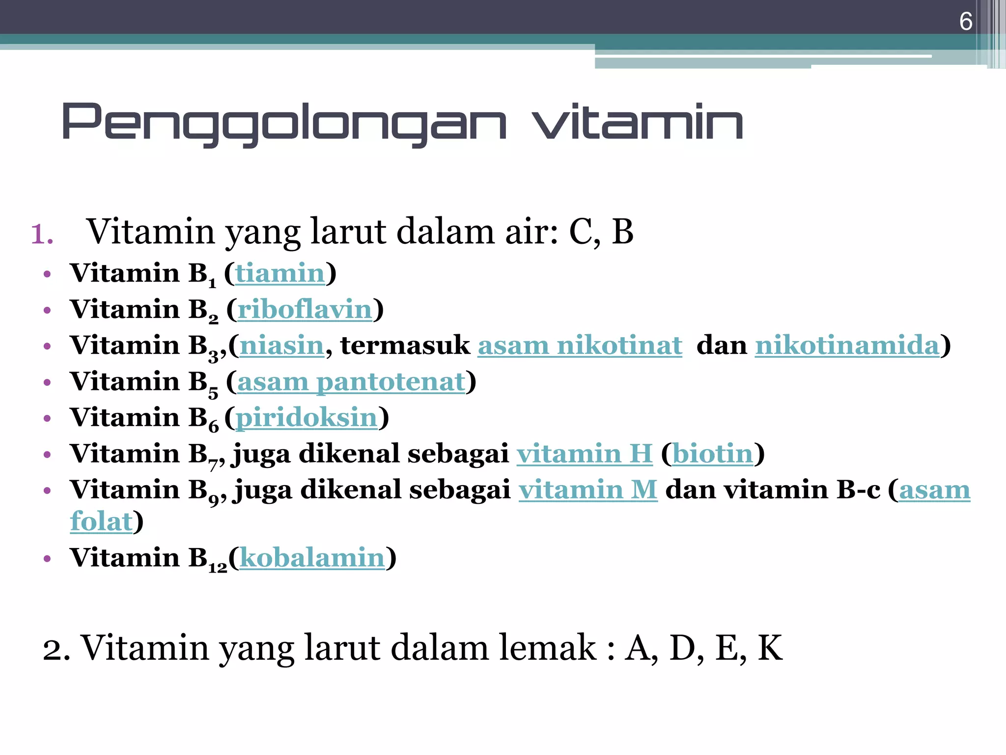 Vitamin larut air | PDF