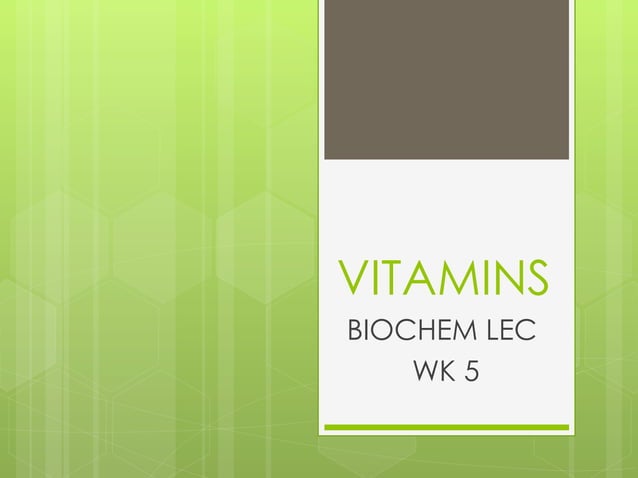 Vitamins | PPT