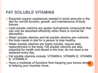 Fat Soluble Vitamins | PPTX