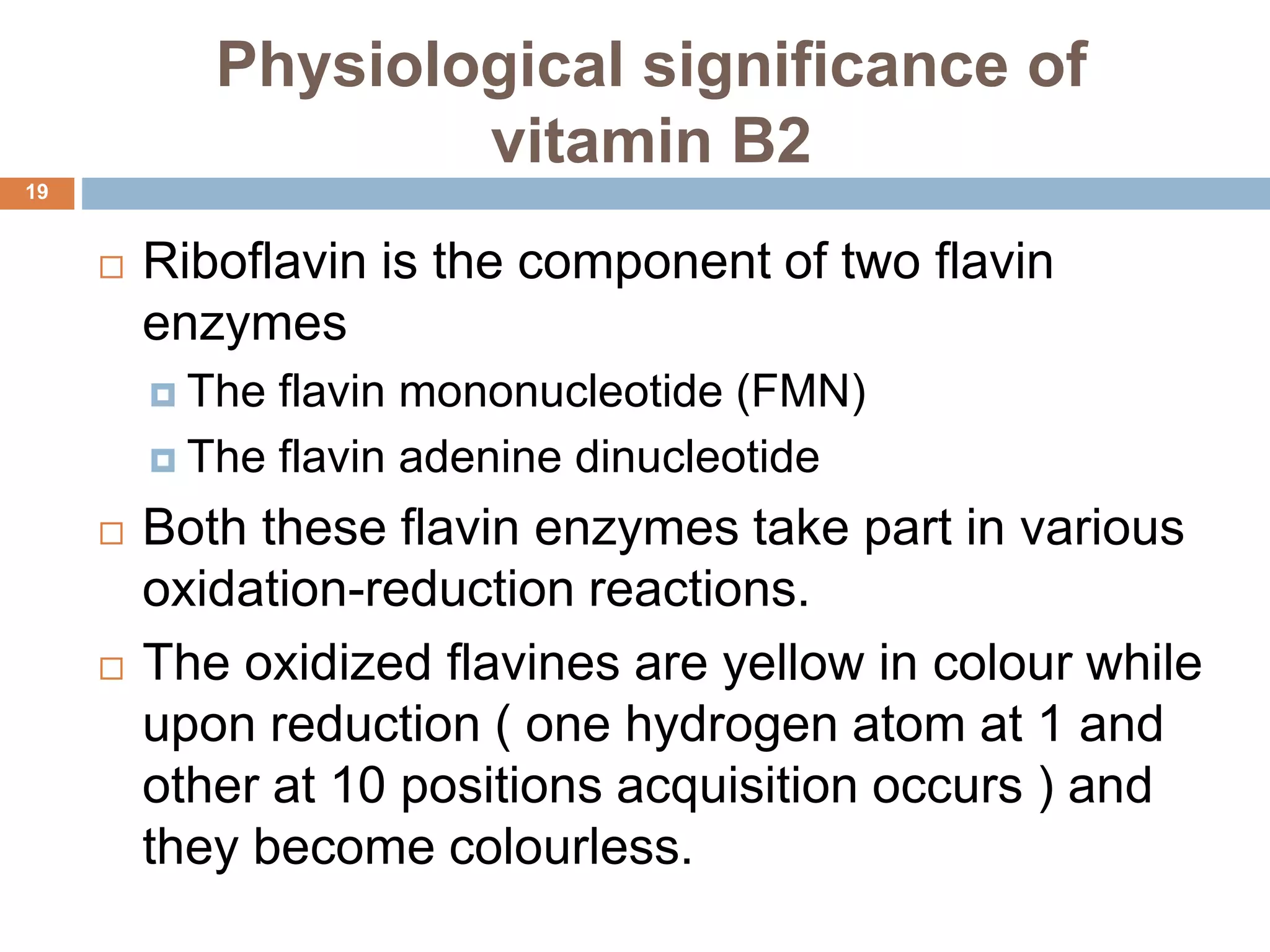 Chemistry and physiological significance of Vitamins | PPTX