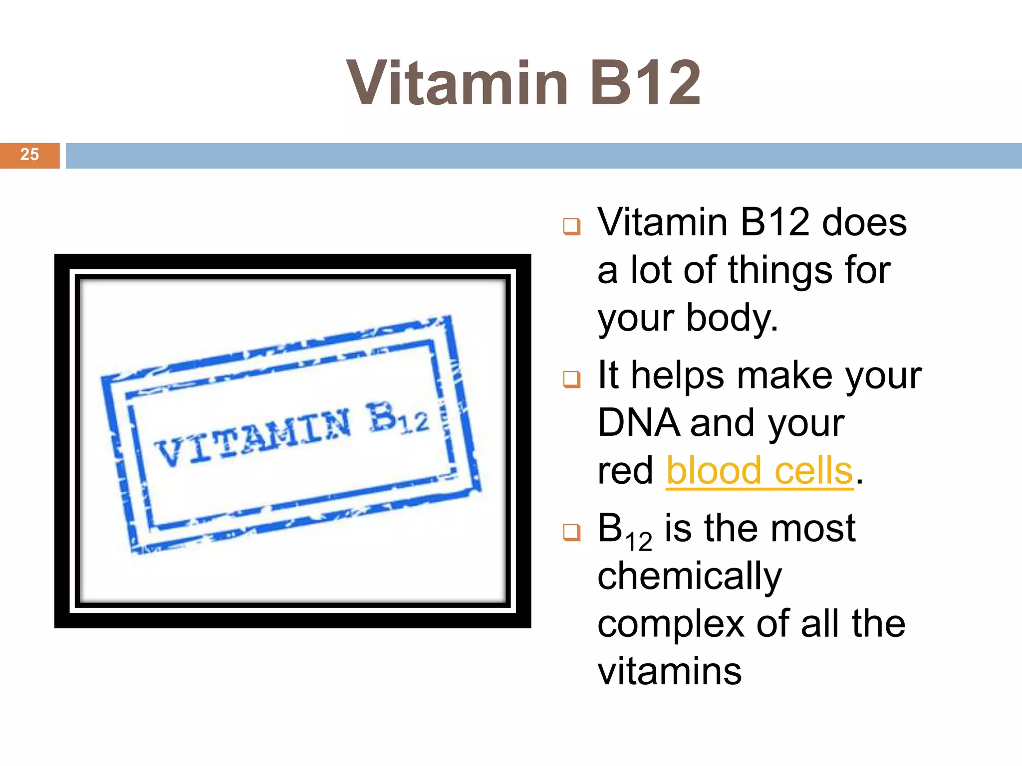 Chemistry and physiological significance of Vitamins | PPTX