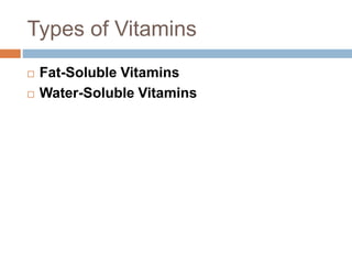 Vitamins And Types of Vitamins | PPTX
