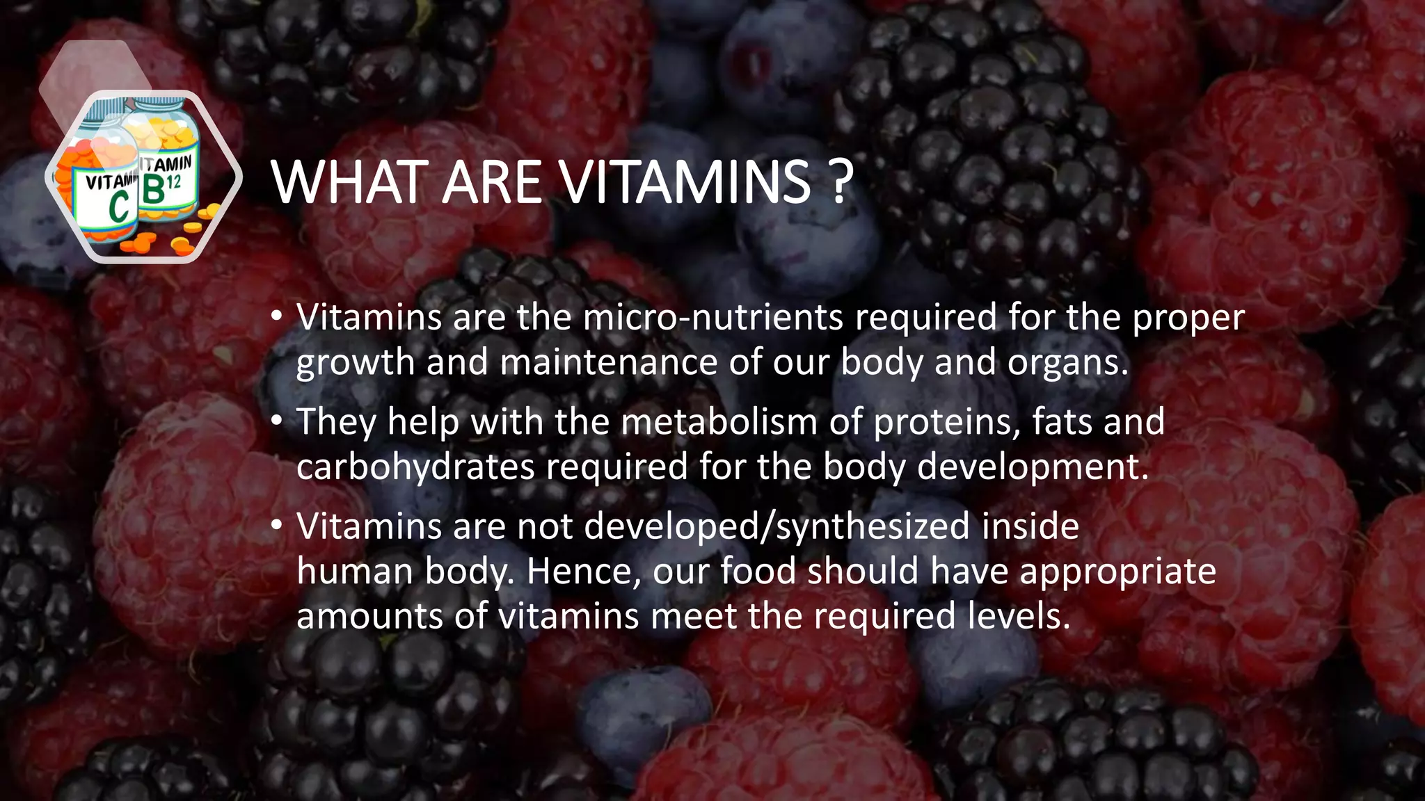 Vitamins - Sources, Benefits, and Deficiency Diseases | PDF