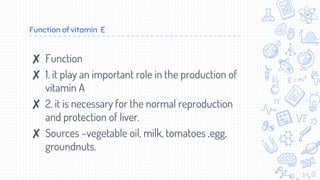 Vitamins -types,role and function | PPTX