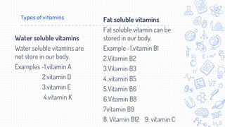 Vitamins -types,role and function | PPTX | Chemistry | Science