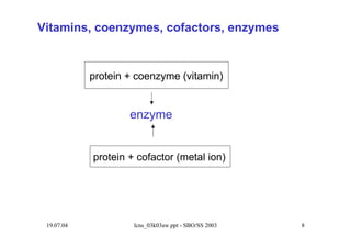 vitamin cofactors | PDF