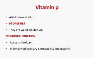 Pharmacology of Vitamins & Minerals | PPT