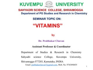 Introduction, Classification and nomenclature of vitamins, Vitamin A1 ...