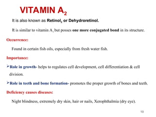 Introduction, Classification and nomenclature of vitamins, Vitamin A1 ...