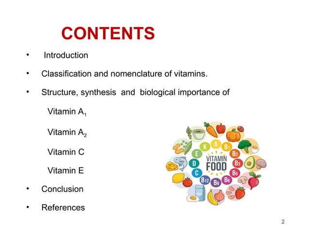 Introduction, Classification and nomenclature of vitamins, Vitamin A1 ...