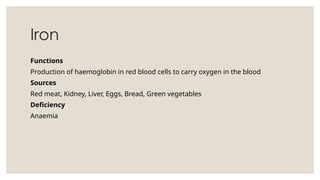 Importance of vitamins and minerals in human body | PPT