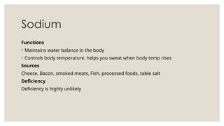 Importance of vitamins and minerals in human body | PPT