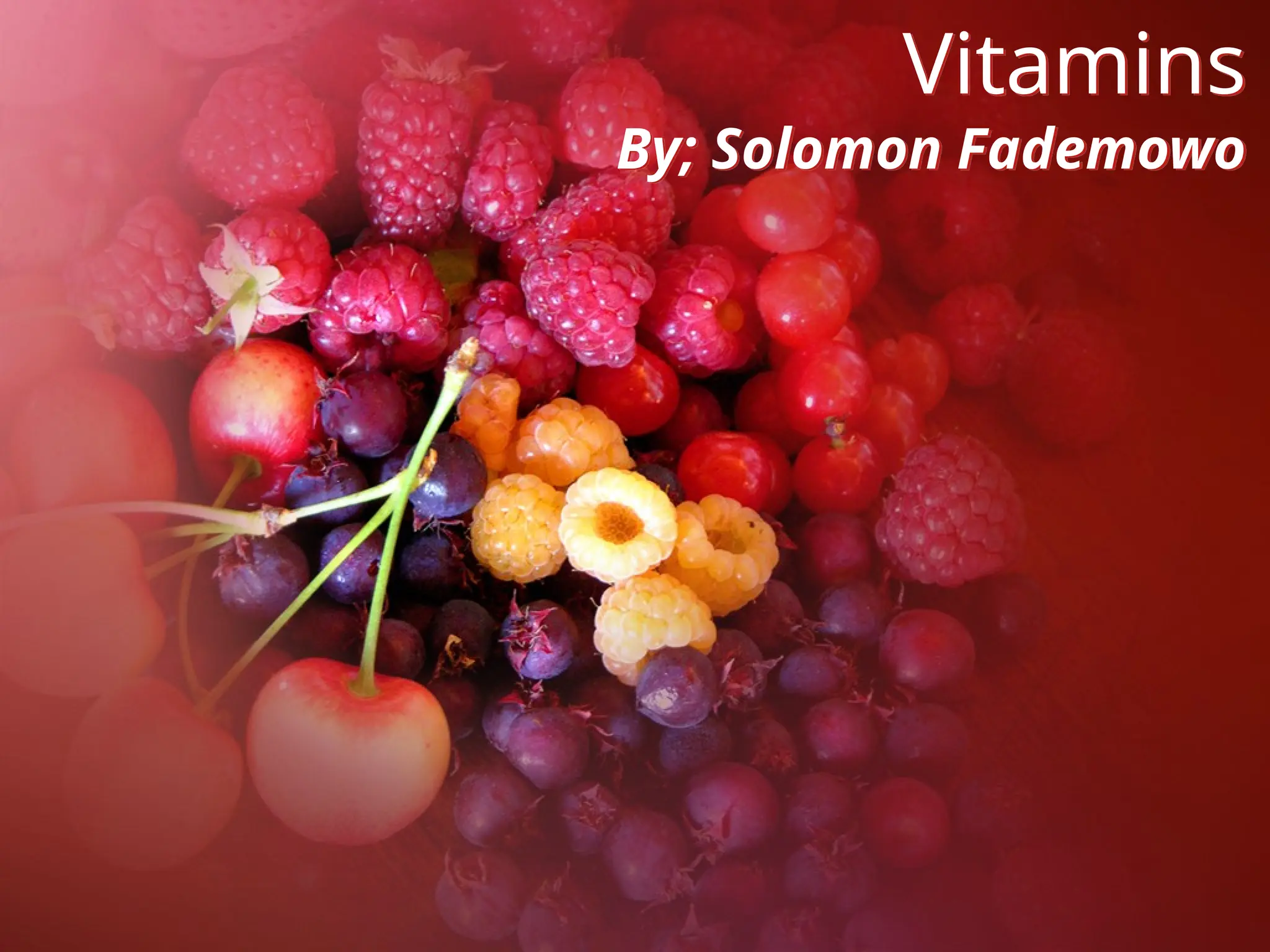 Lecture on vitamins, classification, and function | PPTX