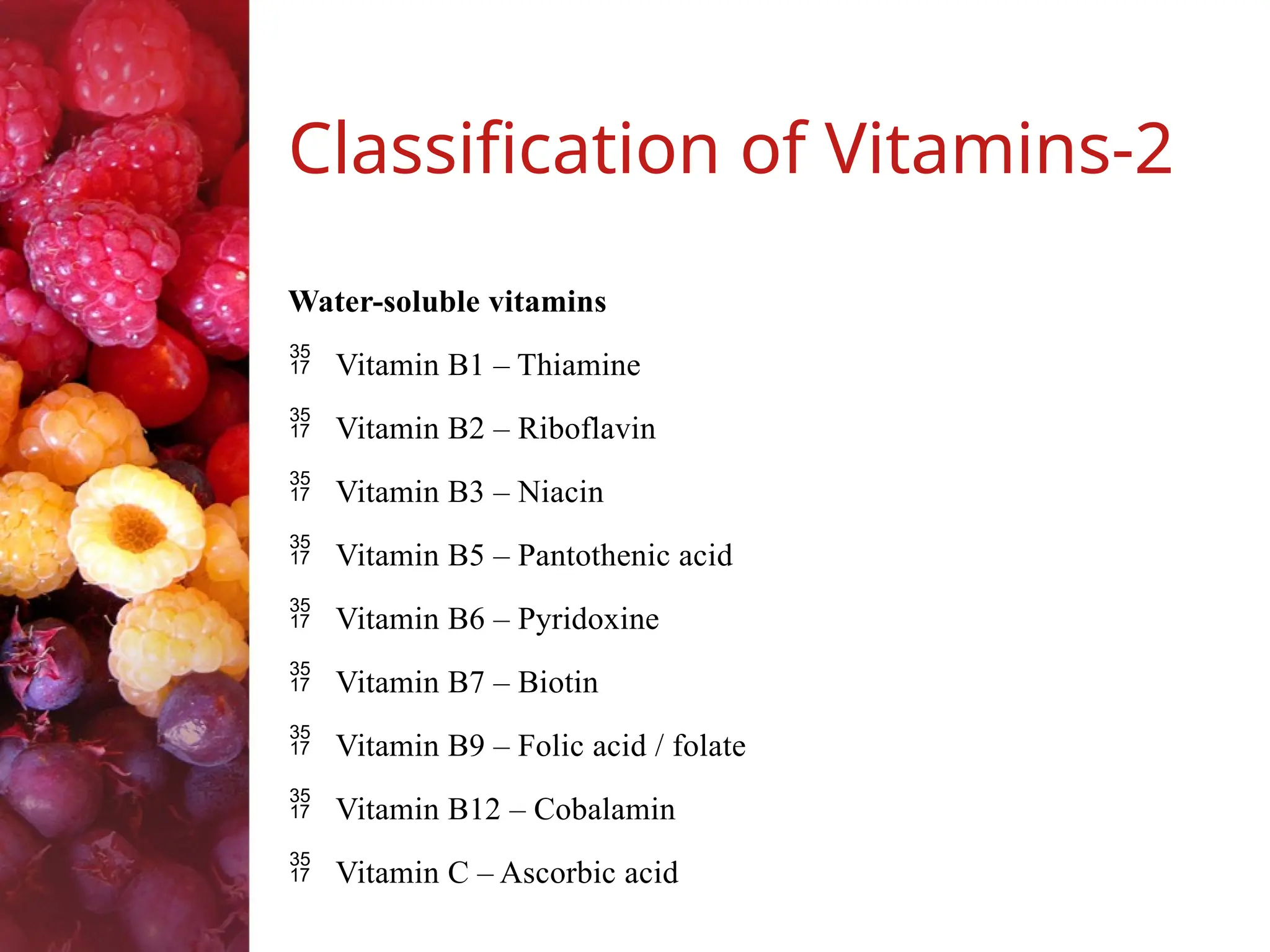 Lecture on vitamins, classification, and function | PPTX