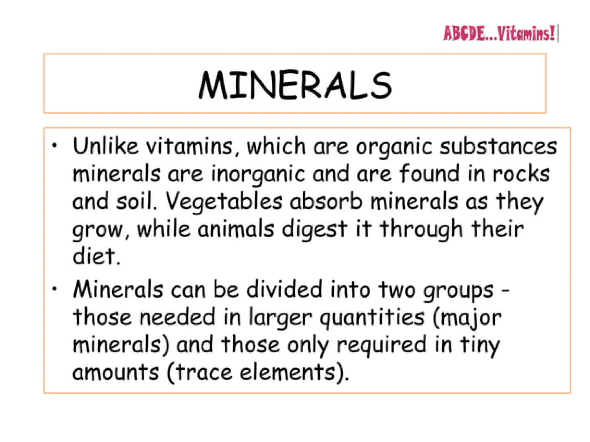 vitamins-and-minerals - Biochemistry notes | PPT
