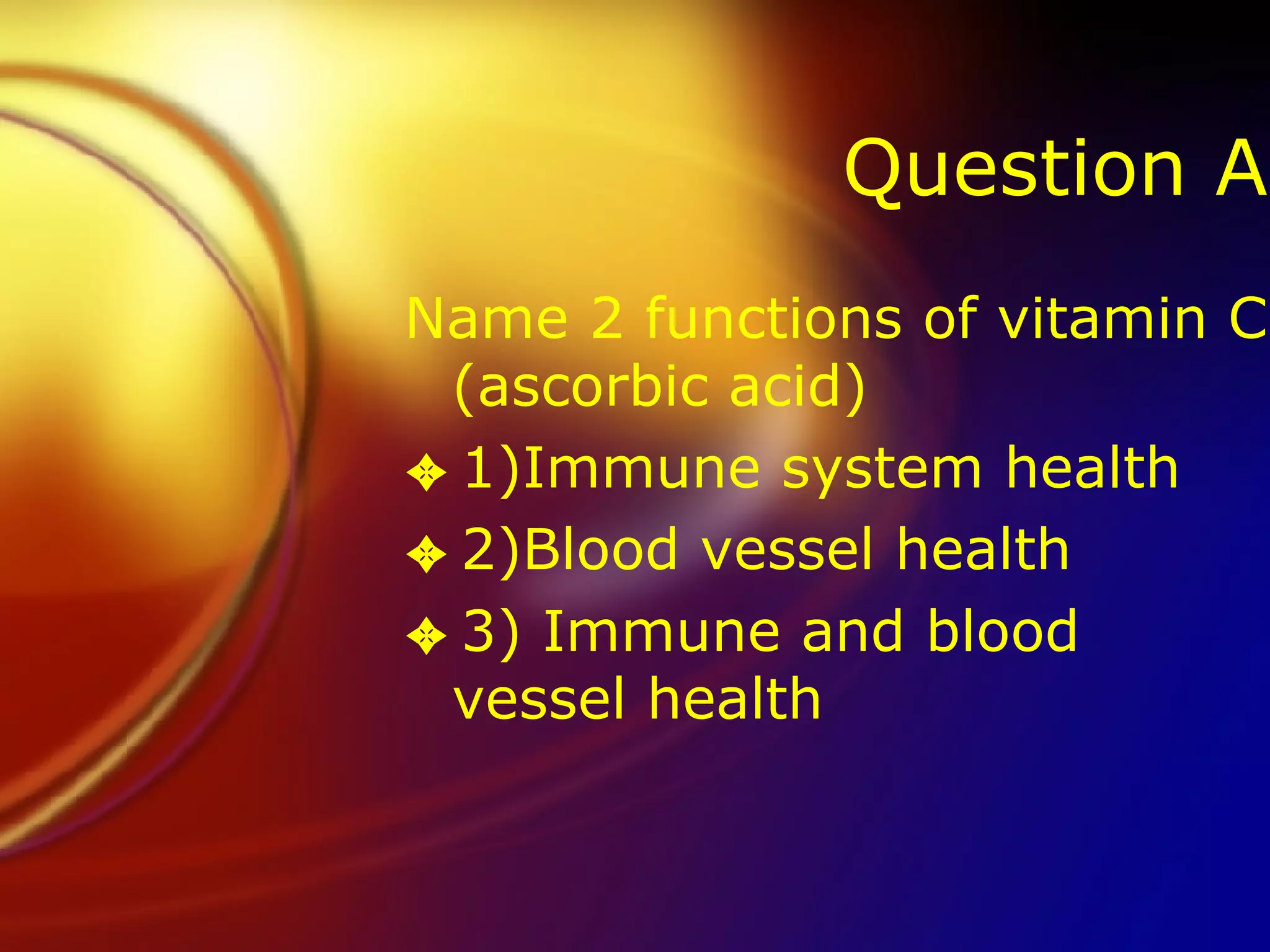 Vitamins Quiz | PPT