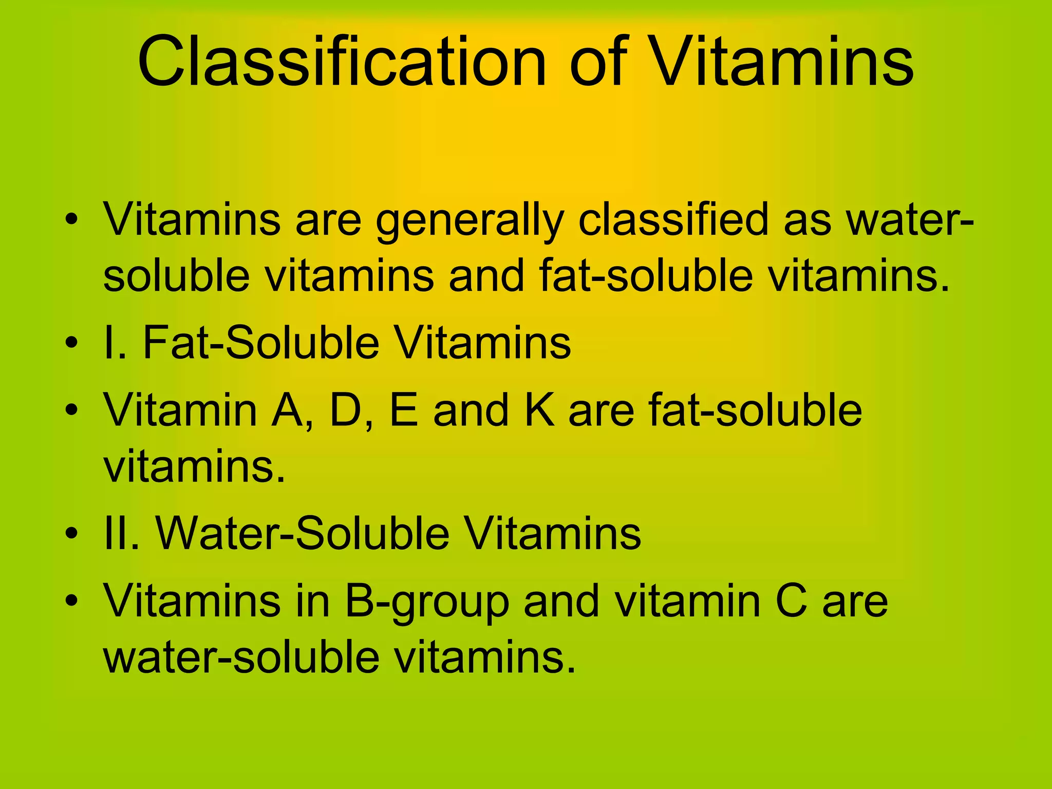 Vitamins - Overview | PPT