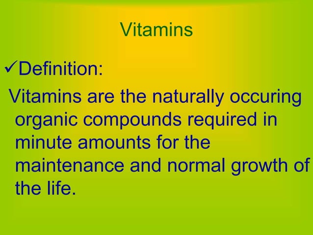Vitamins - Overview | PPT