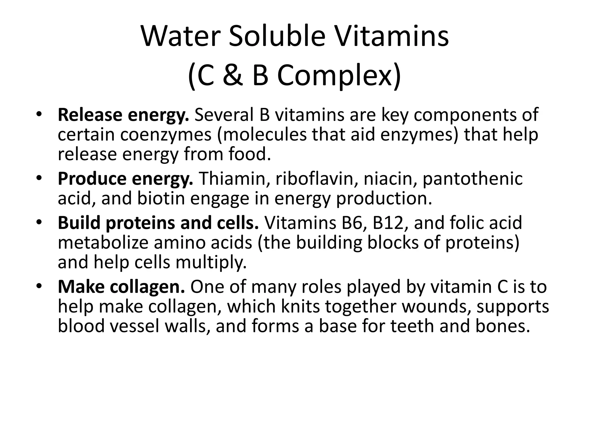 Vitamins B Complex | PDF