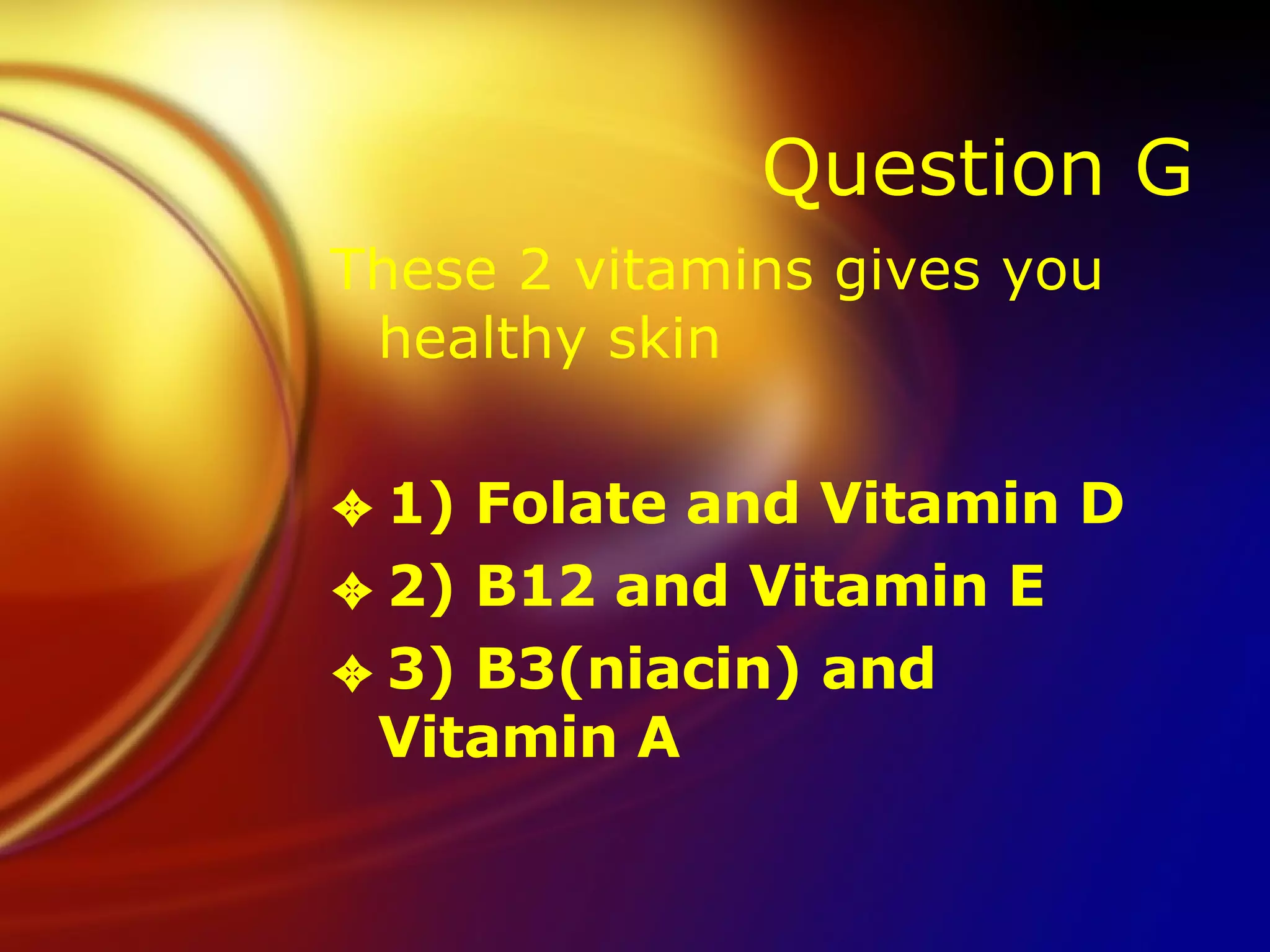 Vitamins And Health Quiz | PPT | Nutrition | Healthy Living