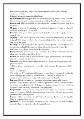 Chemistry investigatory project 2k18 (12th isc): Vitamins and hormones ...