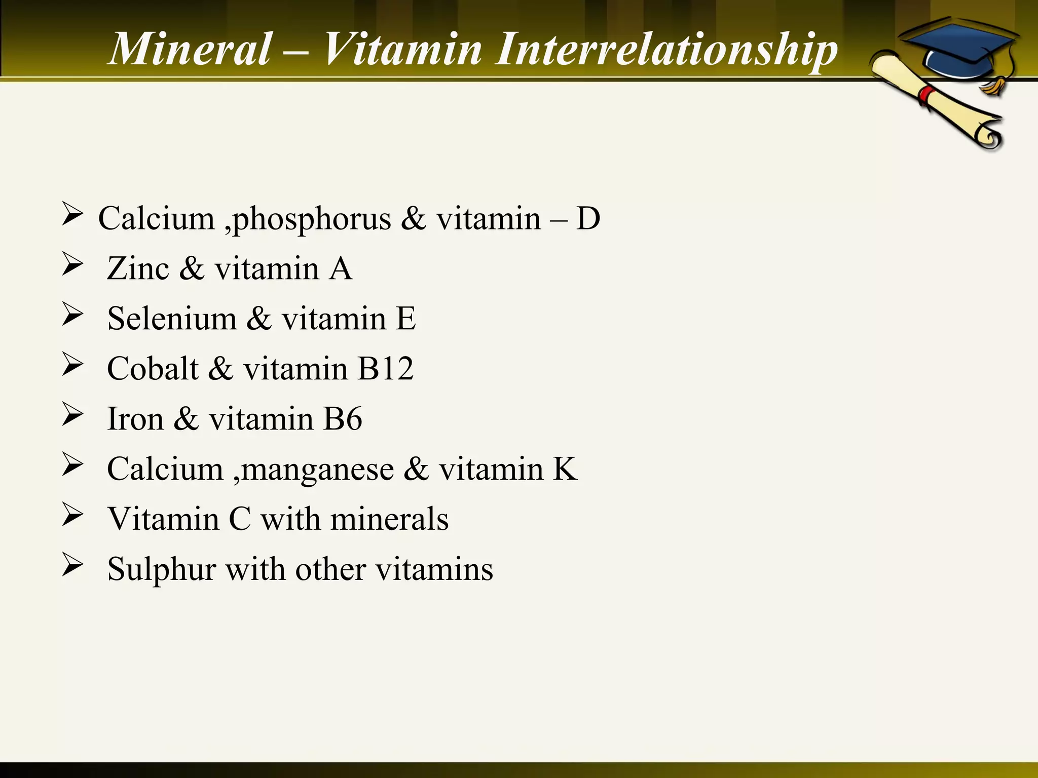 Minerals, vitamins and their interractoins in poultry rations | PPT