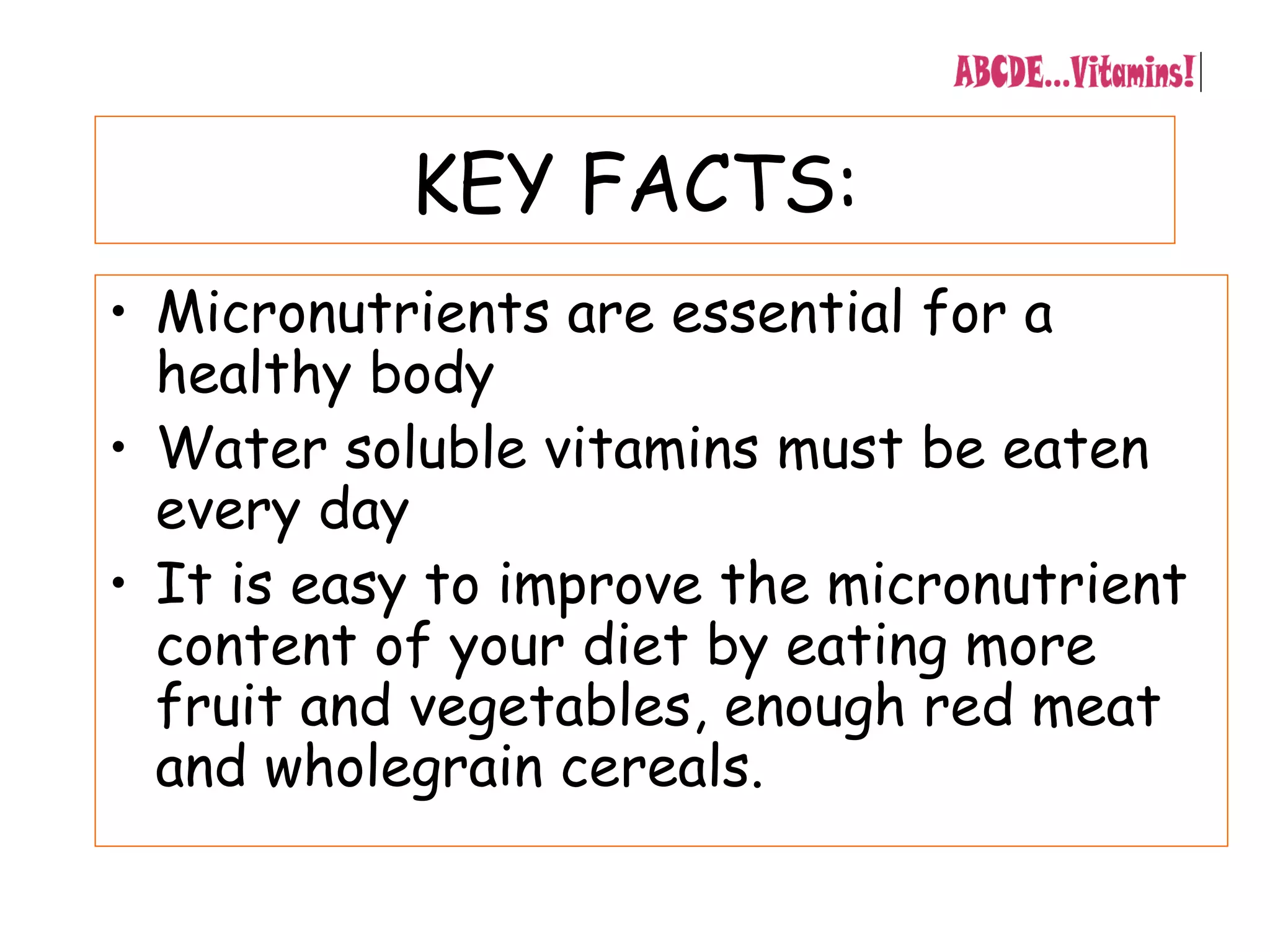 Vitamins and minerals | PPT