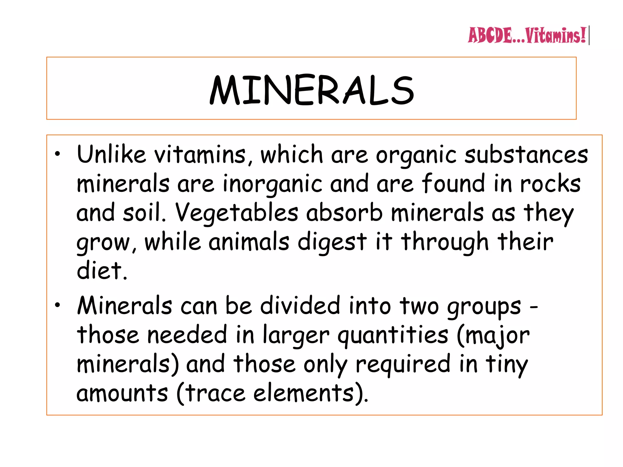 Vitamins and minerals | PPT