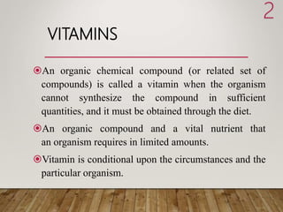 Vitamins and its classifications | PPTX