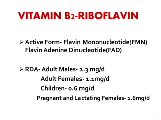 Vitamins & deficiency diseases | PPTX