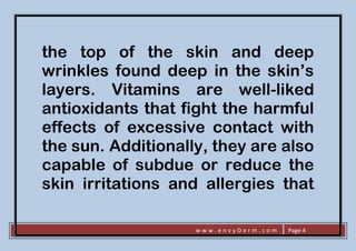 Vitamins for your skin | PDF