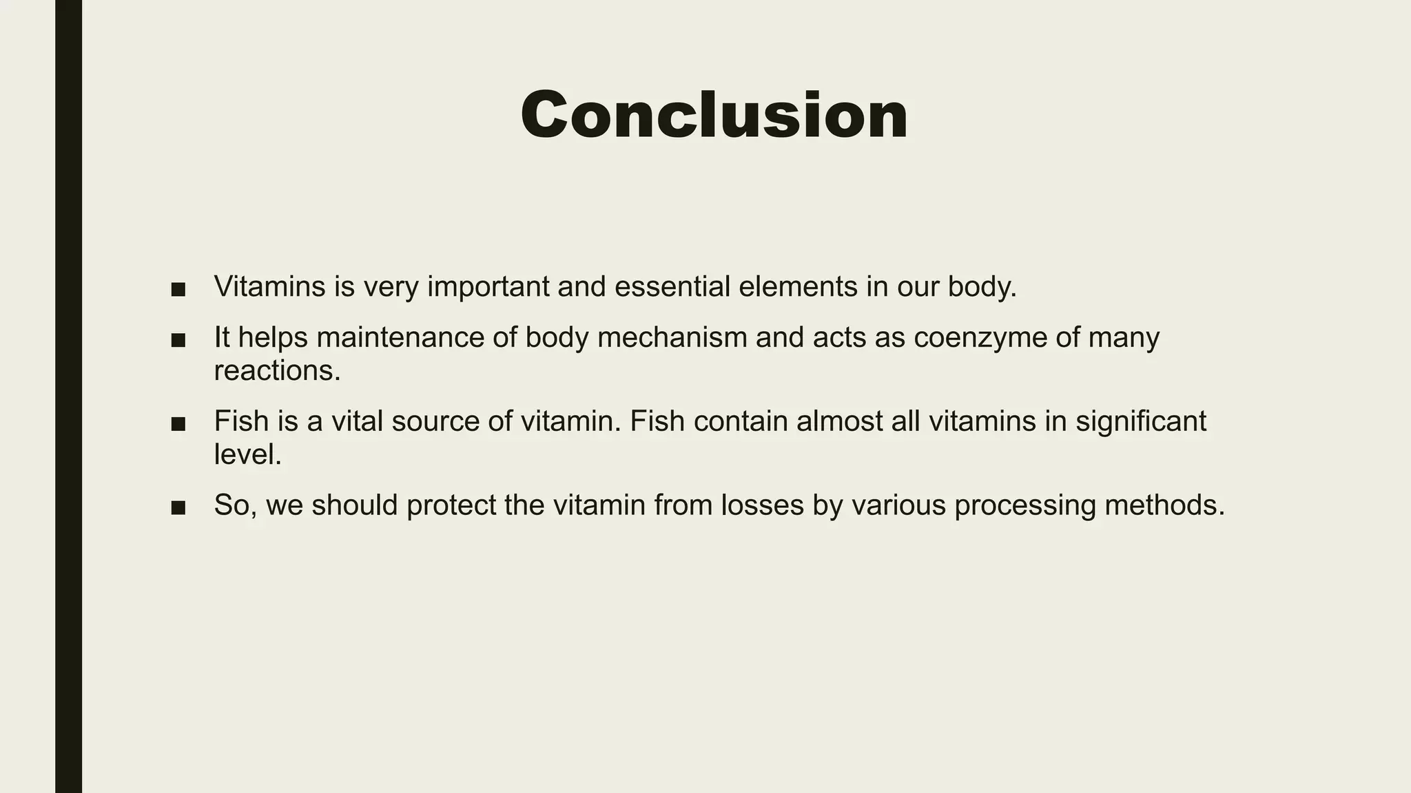 Vitamins in fish | PPTX