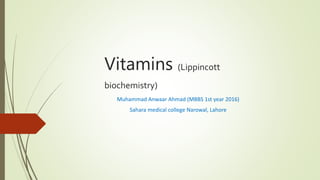 Vitamins (lippincott biochemistry) | PPTX