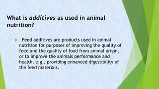 Vitamins, Medicines and Additives used in Animal.pptx