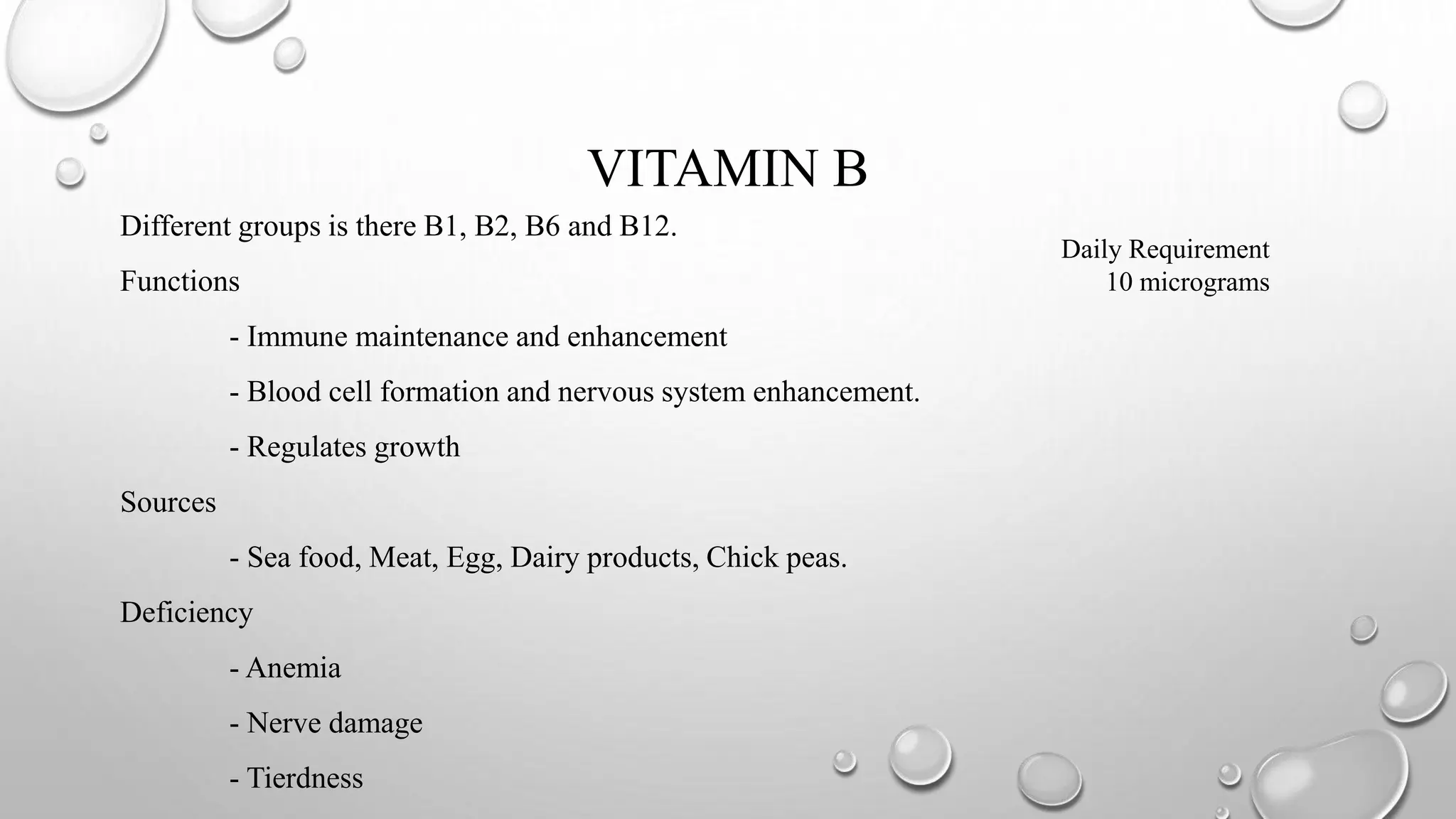 Vitamins, Minerals and Water in daily life.pptx