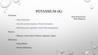 Vitamins, Minerals and Water in daily life.pptx