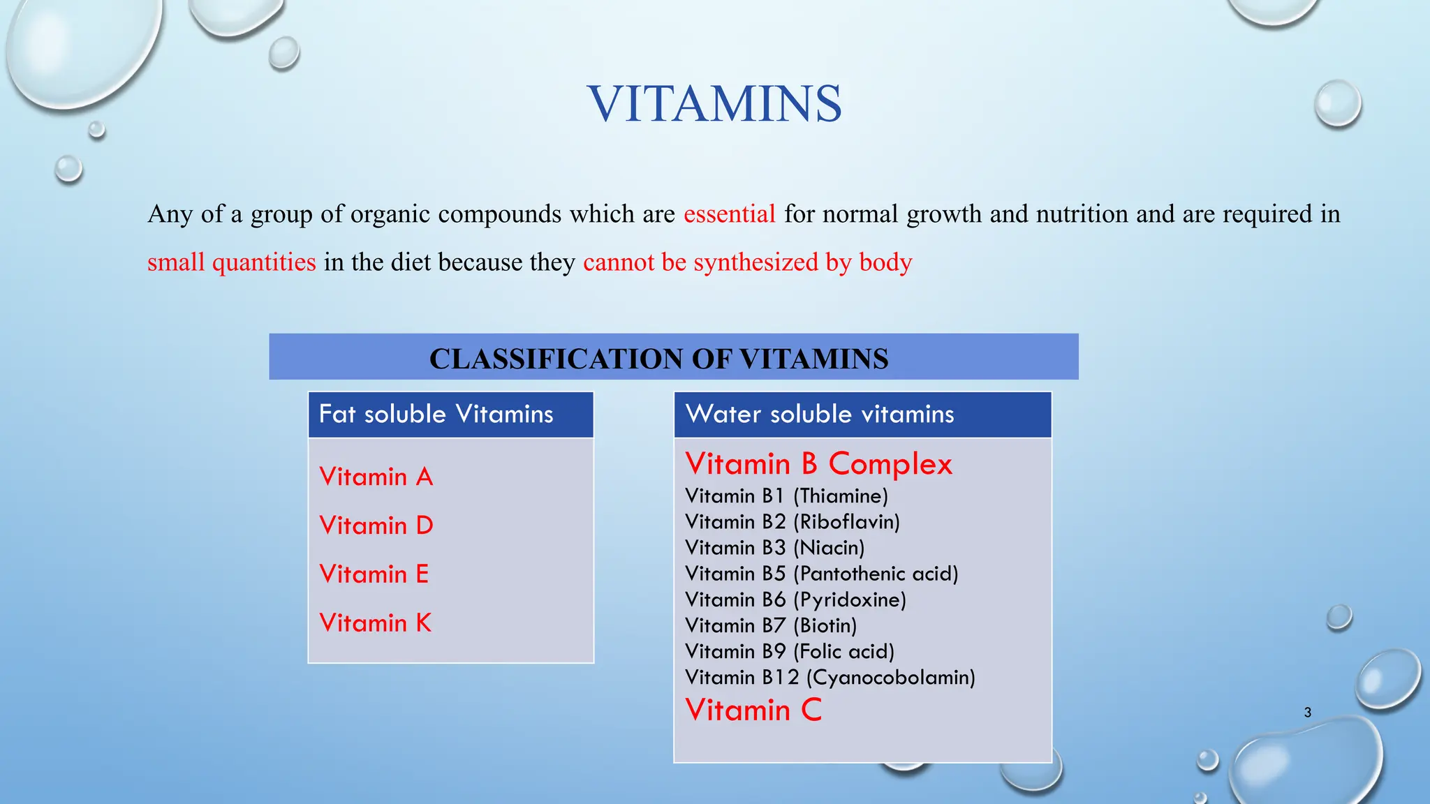 VITAMINS - Vitamin A Vitamin B1 Vitamin B2 .pptx