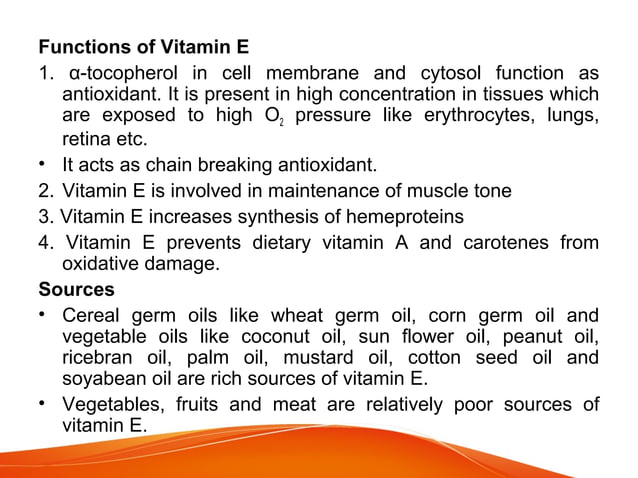 Vitamins, types, and functions | PPT