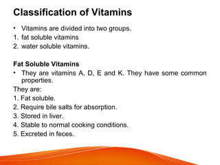 Vitamins, types, and functions | PPT
