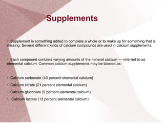 Vitamin & supplements facts sheet | PPT
