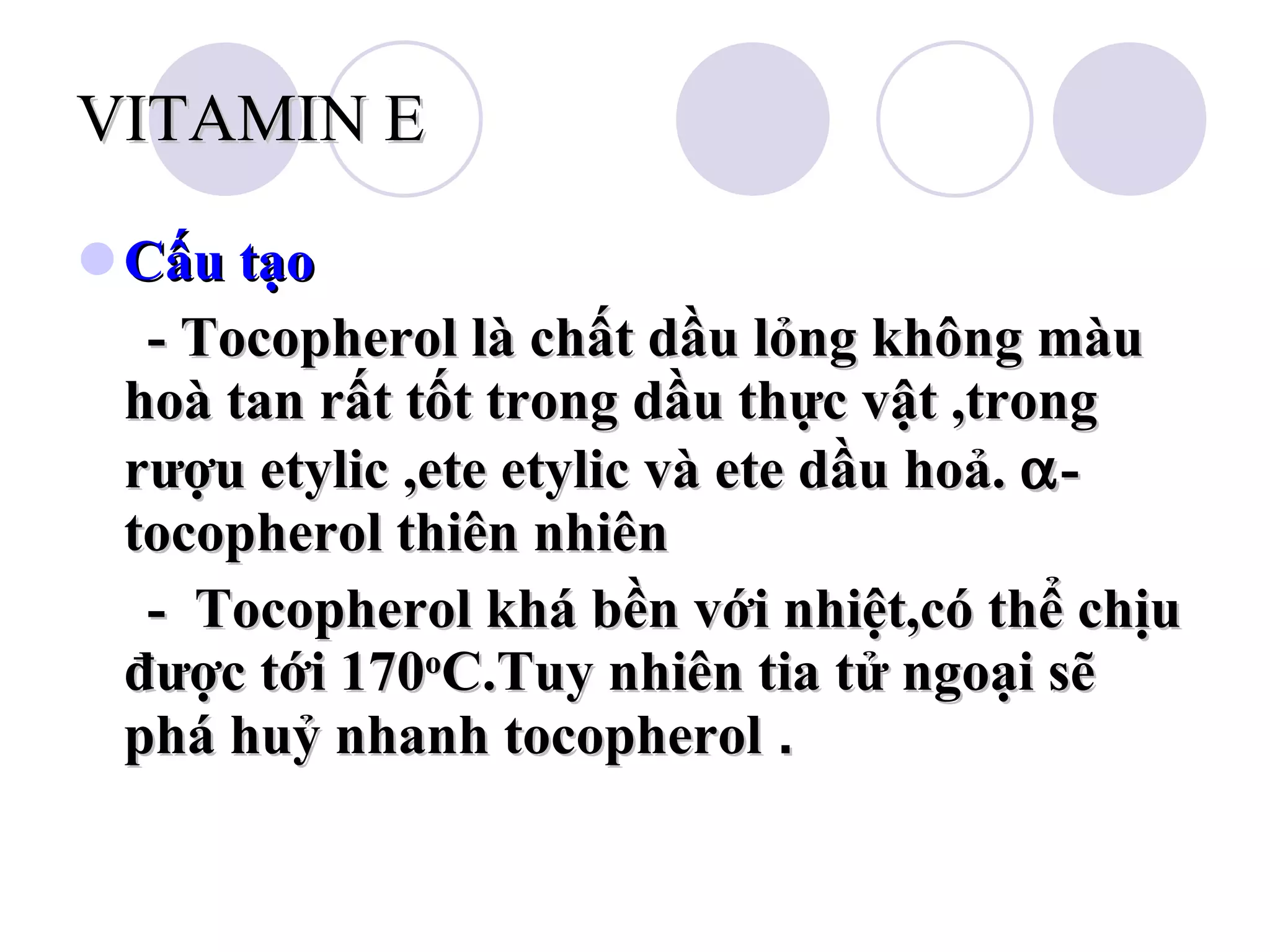 Vitamin tan trong dầu | PPT