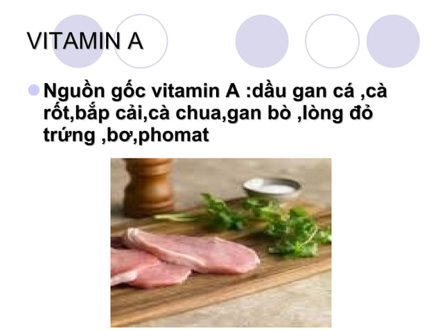 Vitamin tan trong dầu | PPT