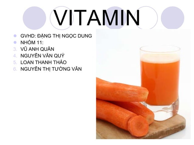 Vitamin tan trong dầu | PPT