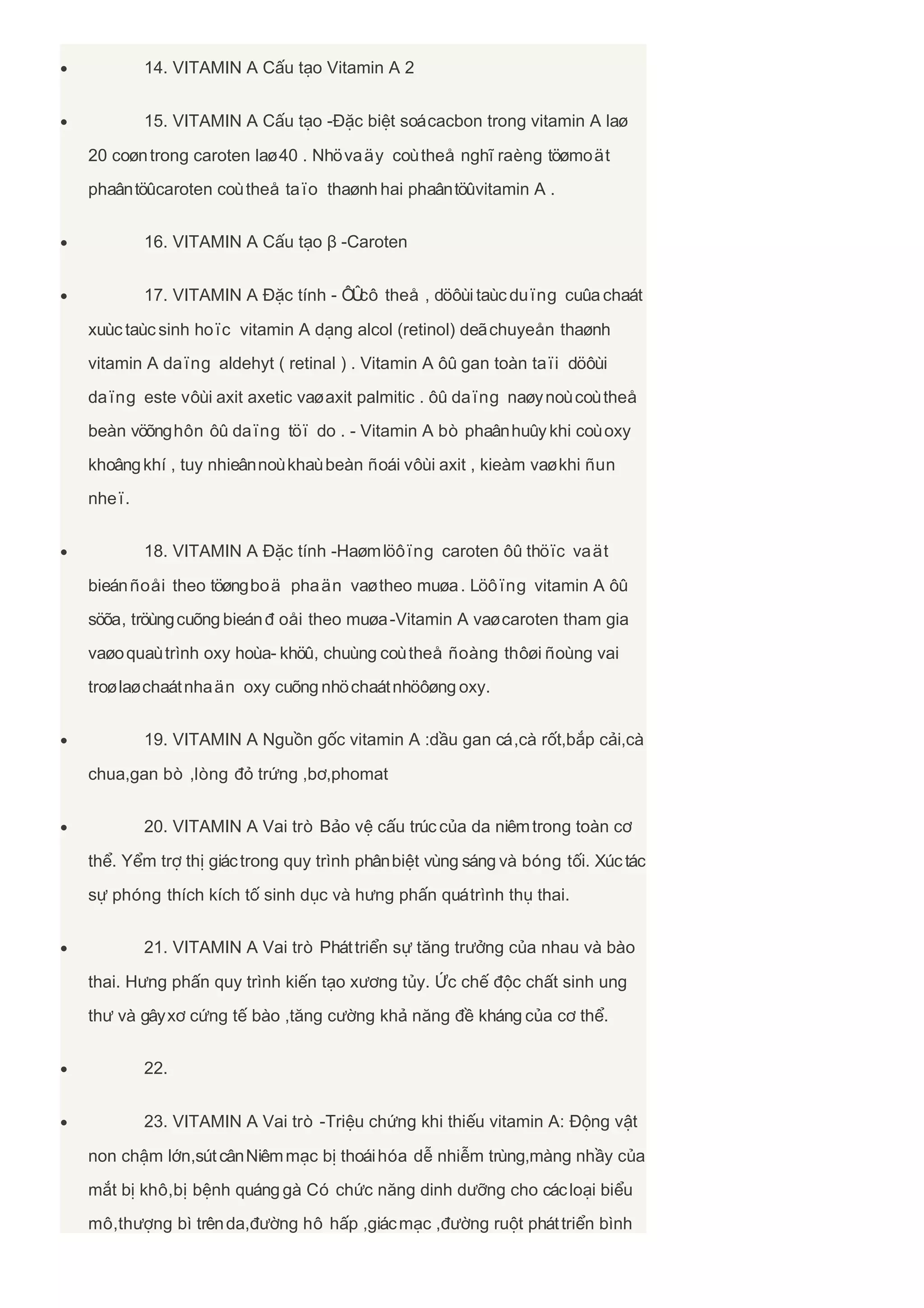 Vitamin tan trong dầu | PDF