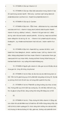 Vitamin tan trong dầu | PDF