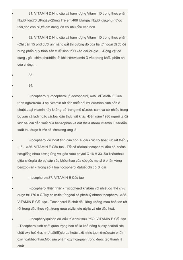Vitamin tan trong dầu | PDF